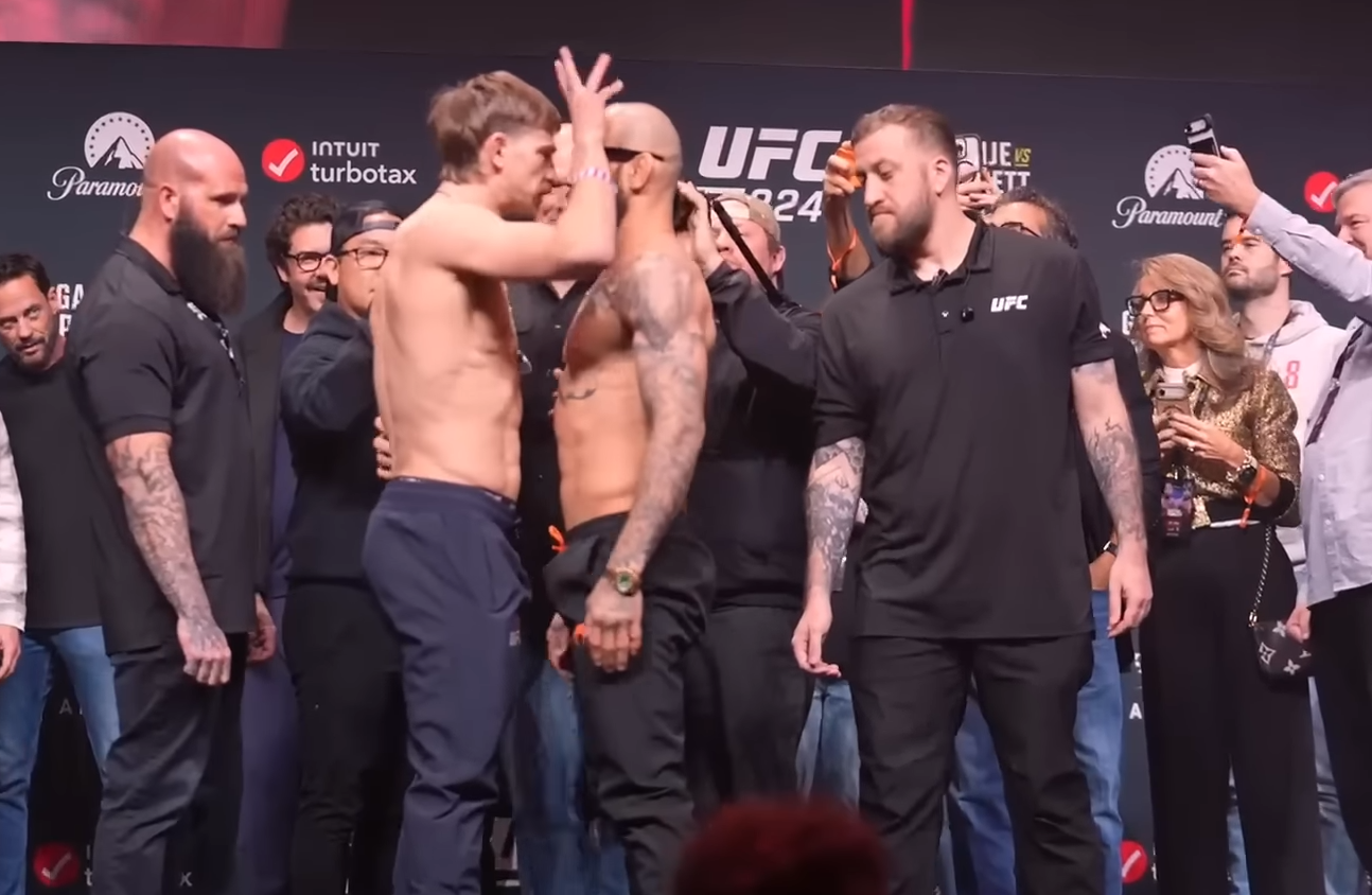 Arnold Allen Tries to Cast a Spell on Jean Silva at UFC 324 Weigh-Ins